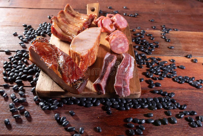 Ingredients for Brazilian Traditional Food Feijoada Stock Photo - Image ...