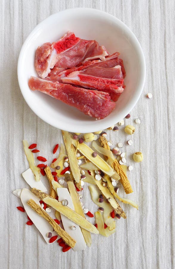 Ingredients, Brew Chinese Herbal Tonic Soup Stock Photo - Image of herb ...