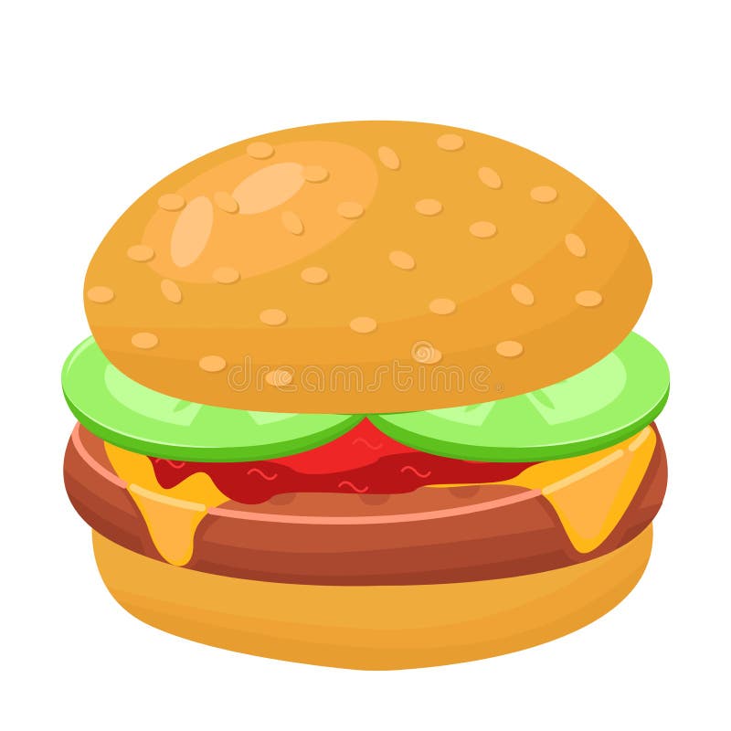 Hamburger Icon. Cartoon of Hamburger Vector Icon for Web Design ...