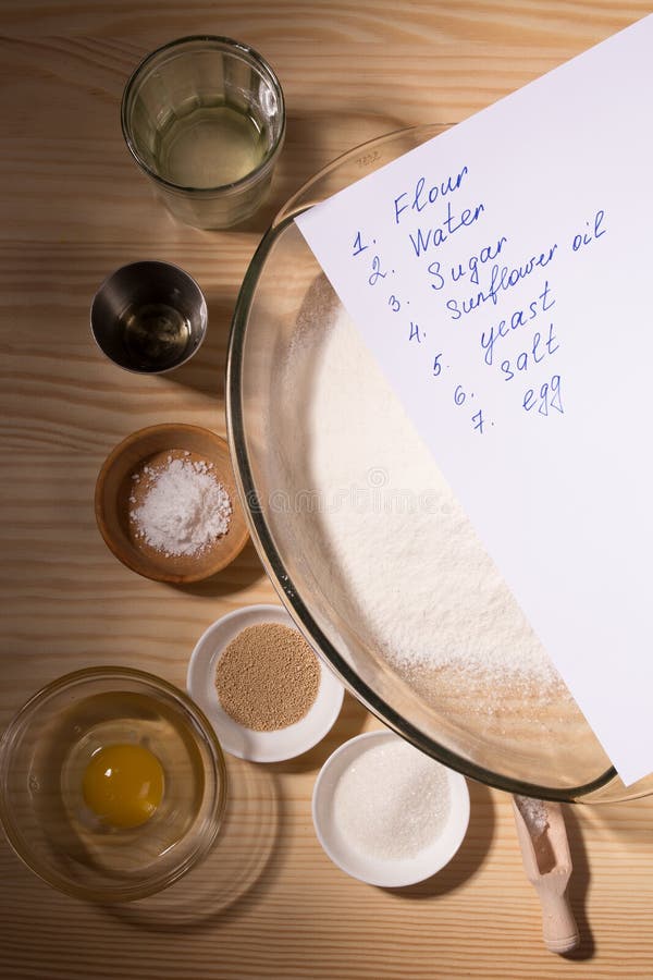 Ingredients for the cake stock image. Image of record - 107668637