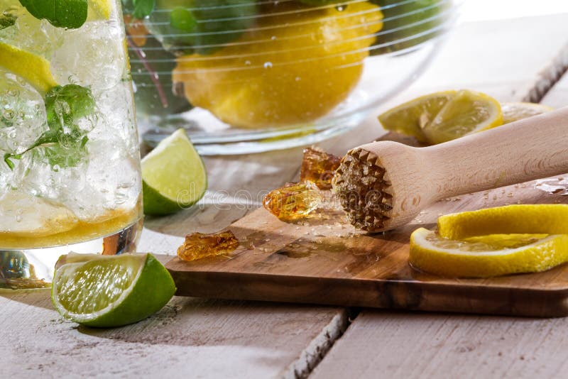 Ingredients for Cold Citrus Drink Stock Photo - Image of food, holidays ...
