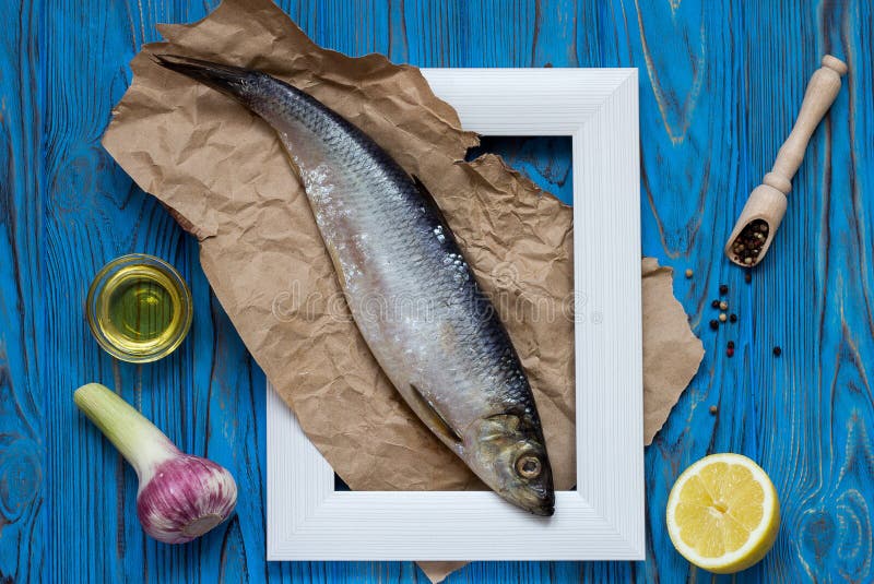 Ingredients for Cooking Fish Stock Photo - Image of note, pepper: 93818492