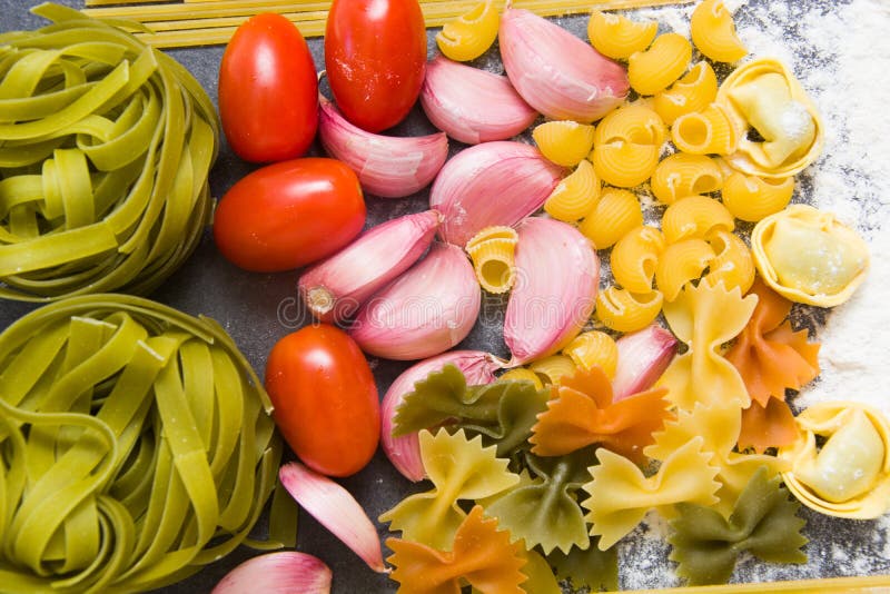 Ingredients for Cooking Pasta Stock Image - Image of leaf, pesto: 59541299