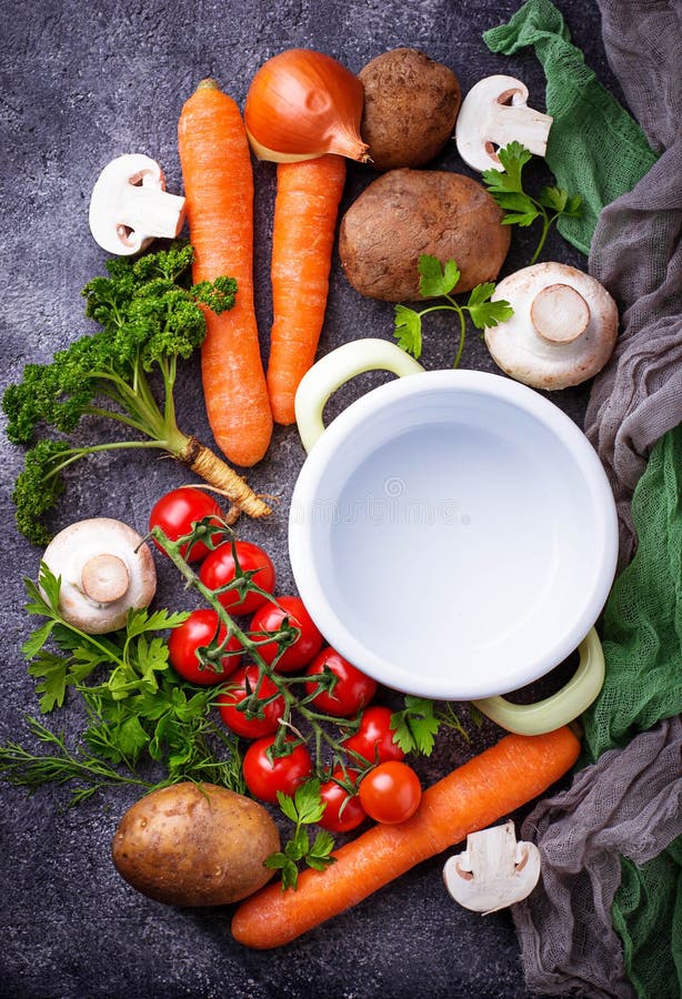 Ingredients for Cooking Vegetable Soup Stock Image - Image of cook ...