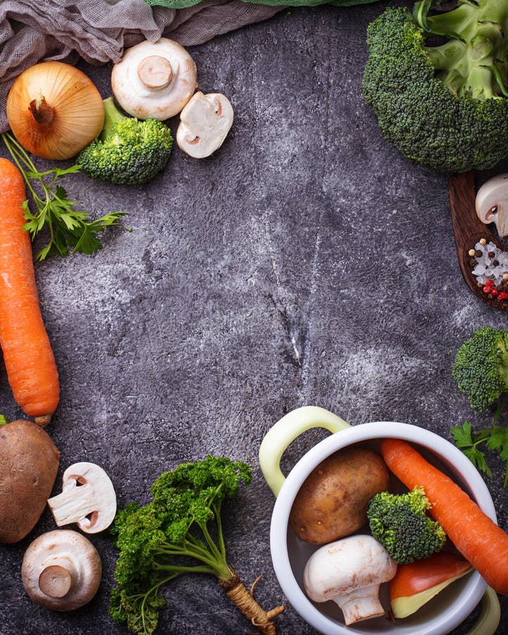 Ingredients for Cooking Vegetable Soup Stock Image - Image of seasoning ...
