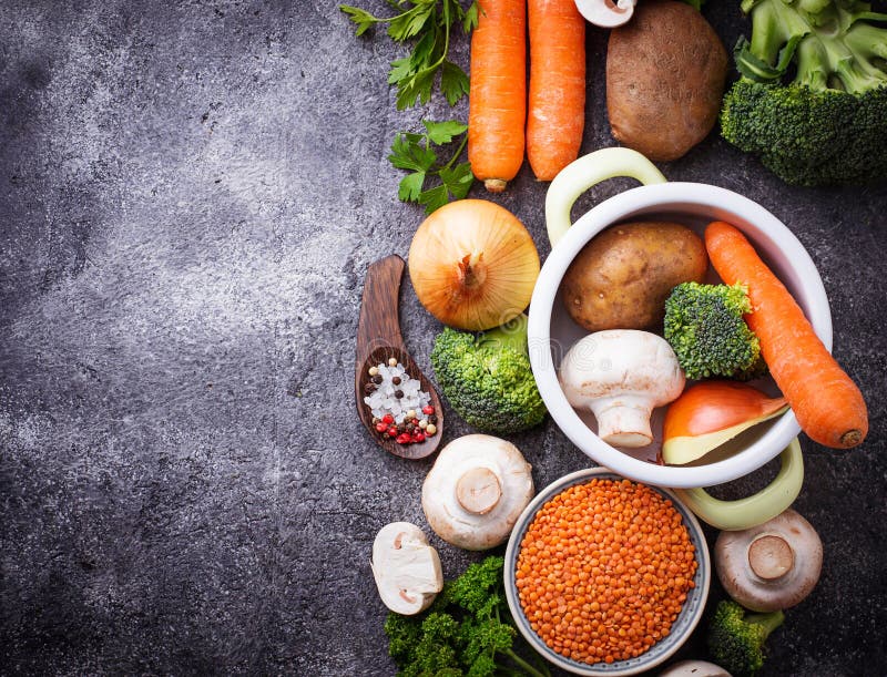 Ingredients for Cooking Vegetable Soup Stock Image - Image of cook ...