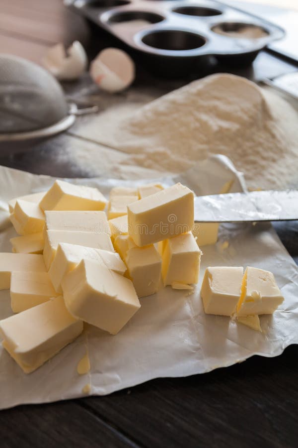 Ingredients for the Dough and Baking. the Process of Making Cakes for a ...