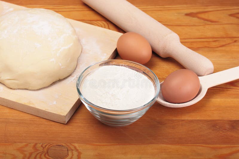 Ingredients and dough stock photo. Image of handmade - 40163384