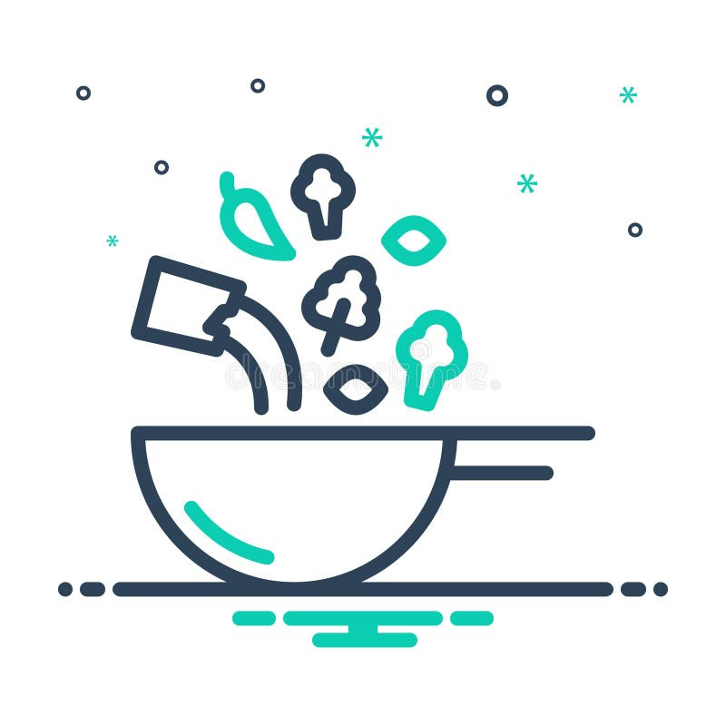 Mix Icon for Ingredients, Recipe and Food Stock Illustration ...