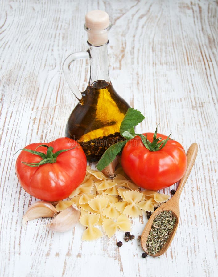Ingredients for an Italian Meal Stock Image - Image of meal, preparing ...