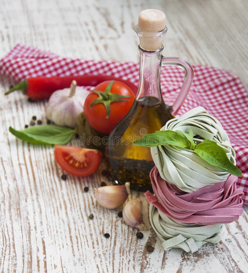 Ingredients for Italian Pasta Stock Image - Image of baking, italian ...