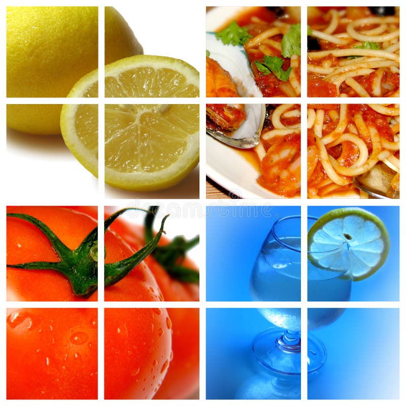 Ingredients: Lemon and Tomato Stock Image - Image of sausse, spaghetti ...