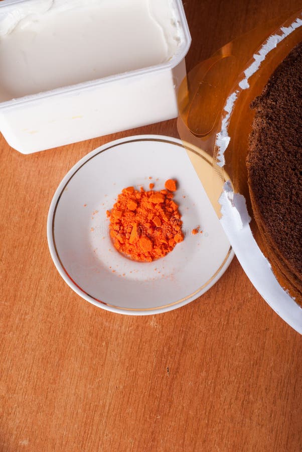 Ingredients for Making Cake, Cooking Banana Cheesecake, Stock Photo ...