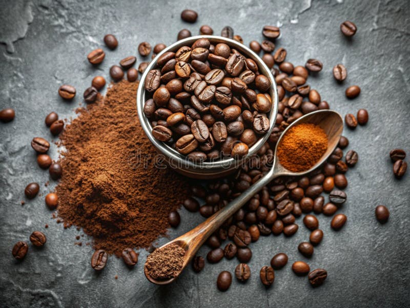 Ingredients for Making Coffee Generative Ai Stock Illustration ...