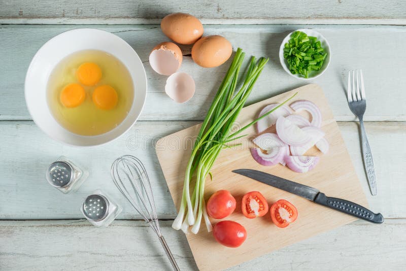 Ingredients for Making Homemade Omelet. Stock Image - Image of omelet ...