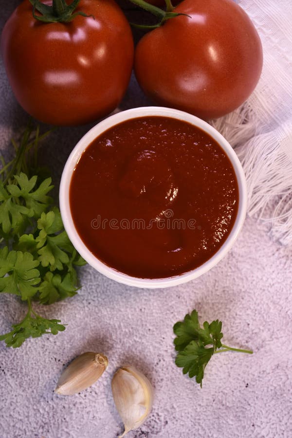 Ingredients for Making Ketchup Stock Photo - Image of fresh, table ...