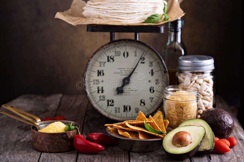 Ingredients for Mexican Cuisine Stock Photo - Image of meal, chili ...