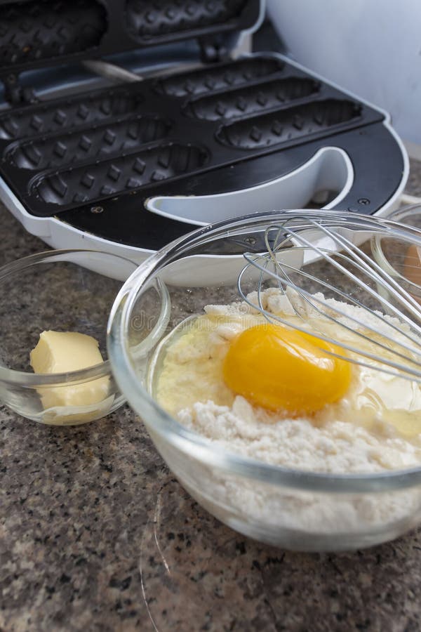 Ingredients Needed for Waffles. Stock Photo - Image of tasty ...