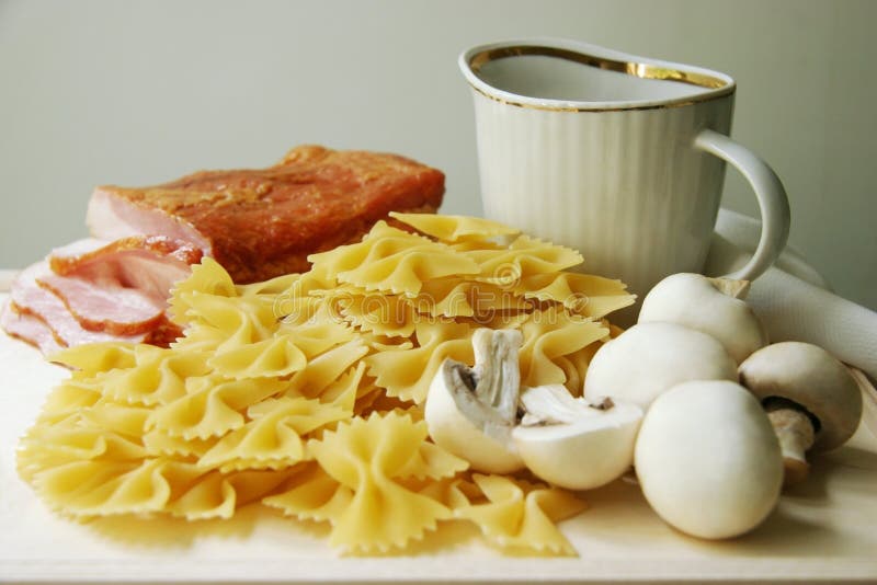 Ingredients for pasta. stock image. Image of meal, food - 5253061