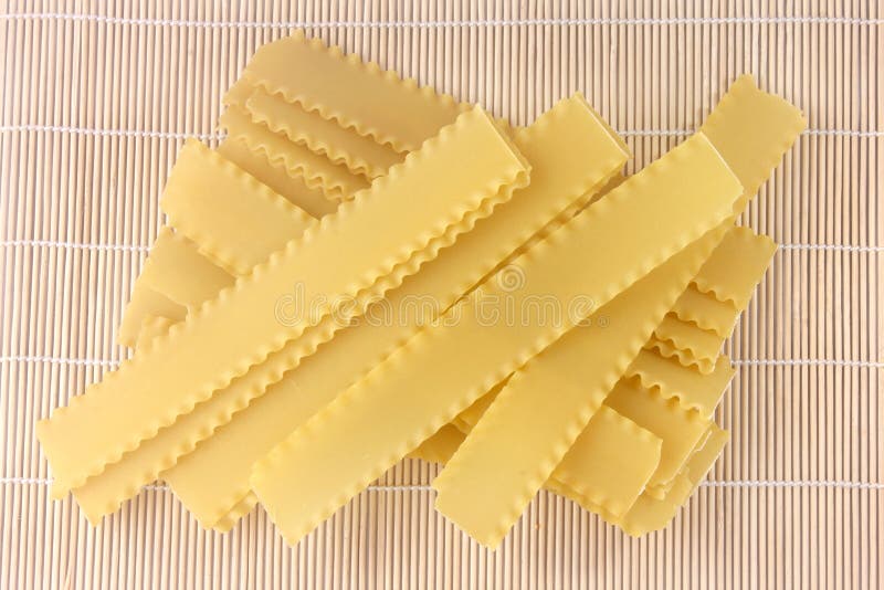 Ingredients Preparation Raw Lasagna Dough on Rustic Wooden Table Stock ...