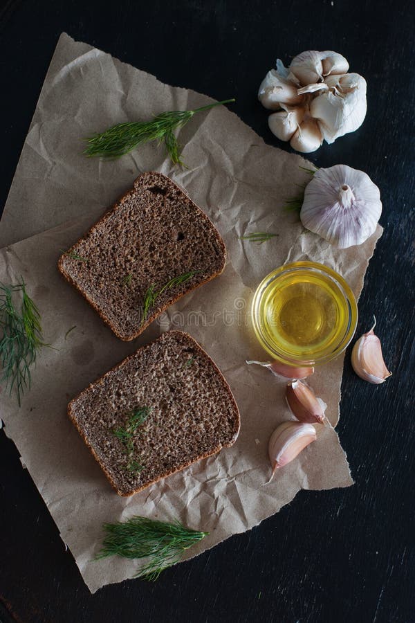Ingredients for Raw Garlic Toast Stock Image - Image of ingredients ...