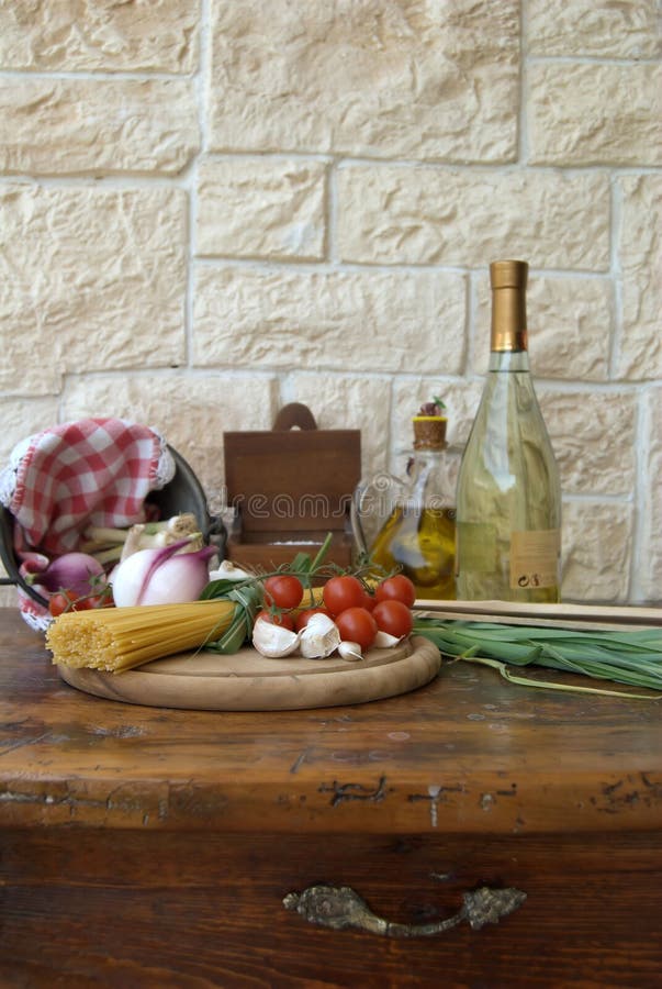 Ingredients on the table stock photo. Image of board - 16013380
