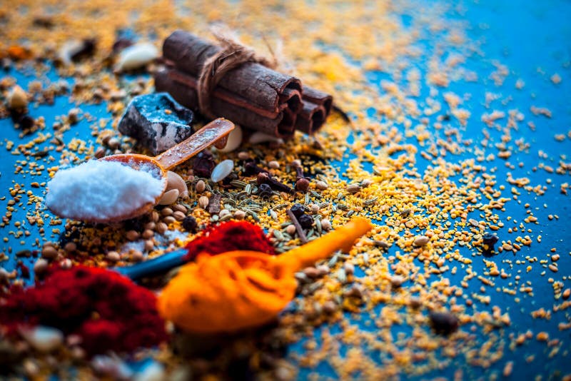 Ingredients To Make Mango Pickle or Aam Ka Achar or Keri Ka Achar Stock ...