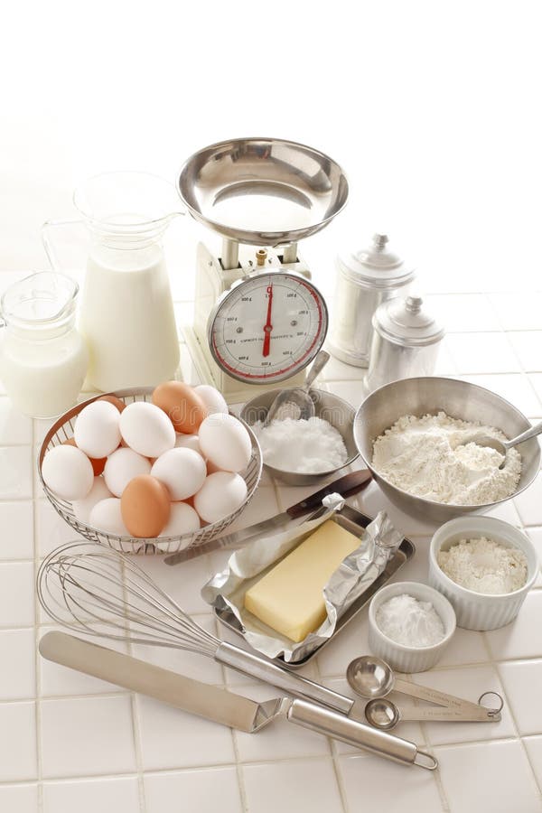 Ingredients for Making Cake Stock Photo - Image of eggs, dessert: 165777362
