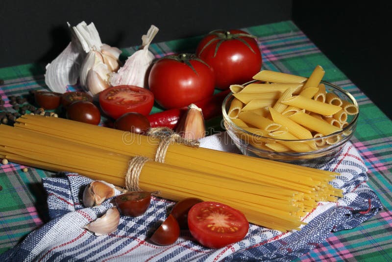 Ingredients for Traditional Italian Pasta Stock Photo - Image of italy ...