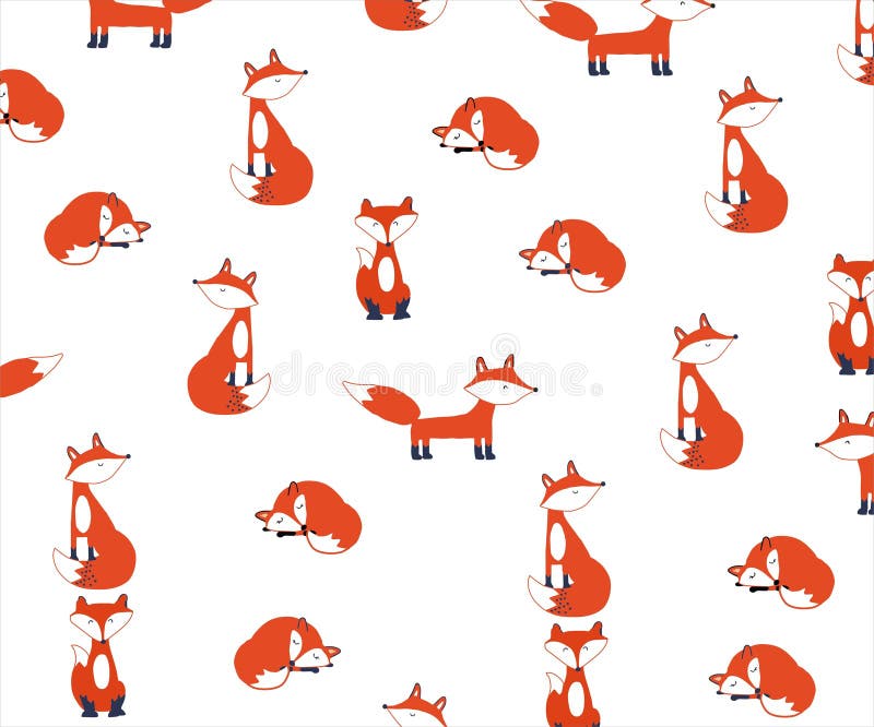 Ingrid Slyder Animals Fox All Over Print Vector Stock Vector ...