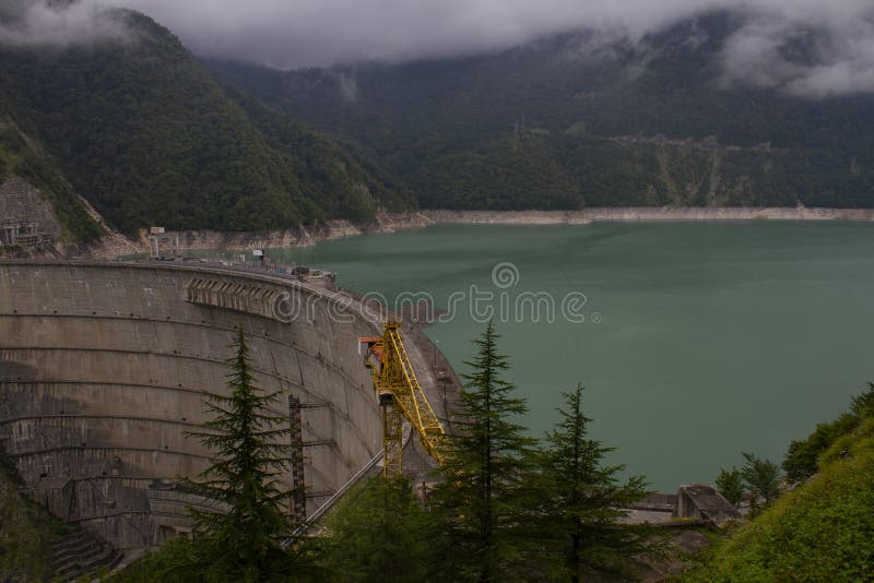 The Inguri Dam in Georgia stock photo. Image of high - 164118194