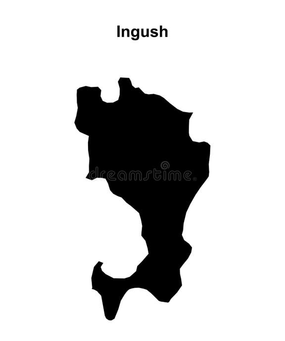 Ingush outline map stock vector. Illustration of territory - 360650265