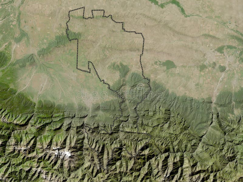 Ingush, Russia. Low-res Satellite. No Legend Stock Illustration ...