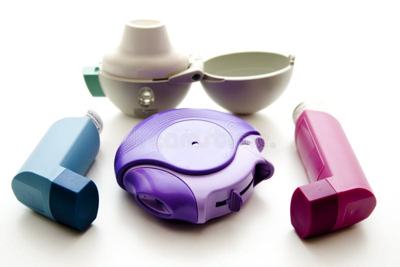 Inhalateurs d'asthme photo stock. Image du soin, malade - 43133154
