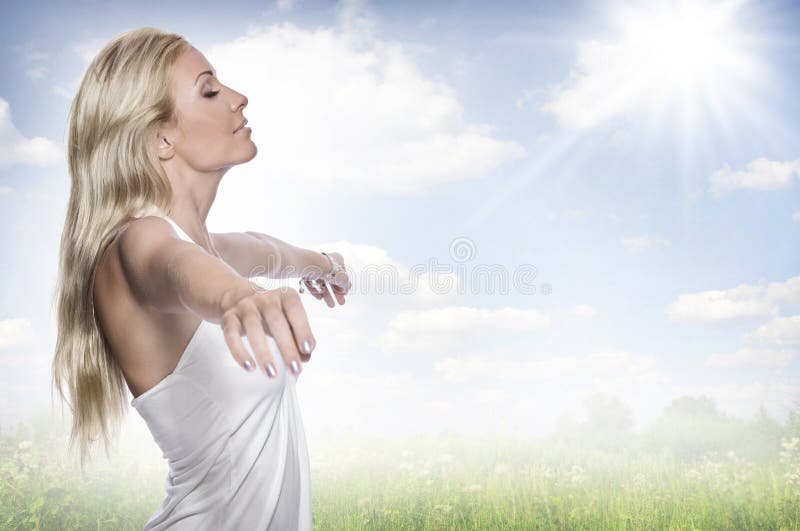 Inhale stock image. Image of sensuality, relaxation, caucasian - 12875493