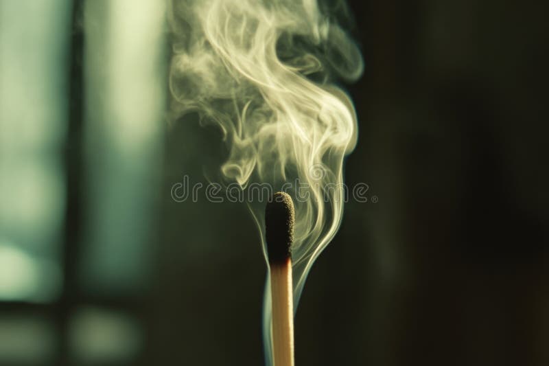Inhale the Smoke: a Moment after the Flame. Stock Illustration ...