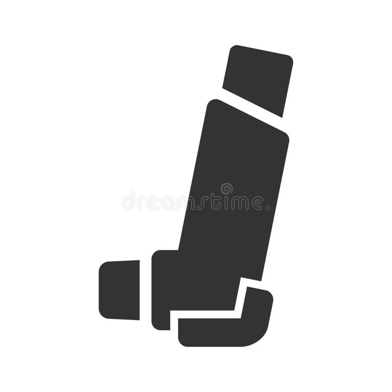 Inhaler for Asthma, Inhalation Spray Line Icon. Stock Vector ...