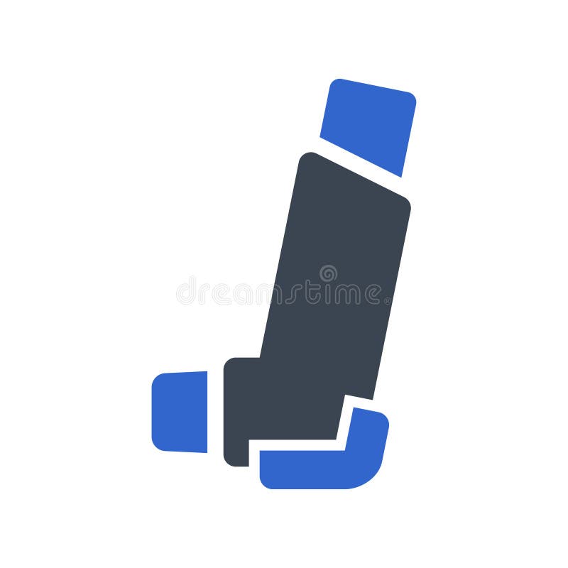 Inhaler for Asthma, Inhalation Spray Line Icon. Stock Vector ...