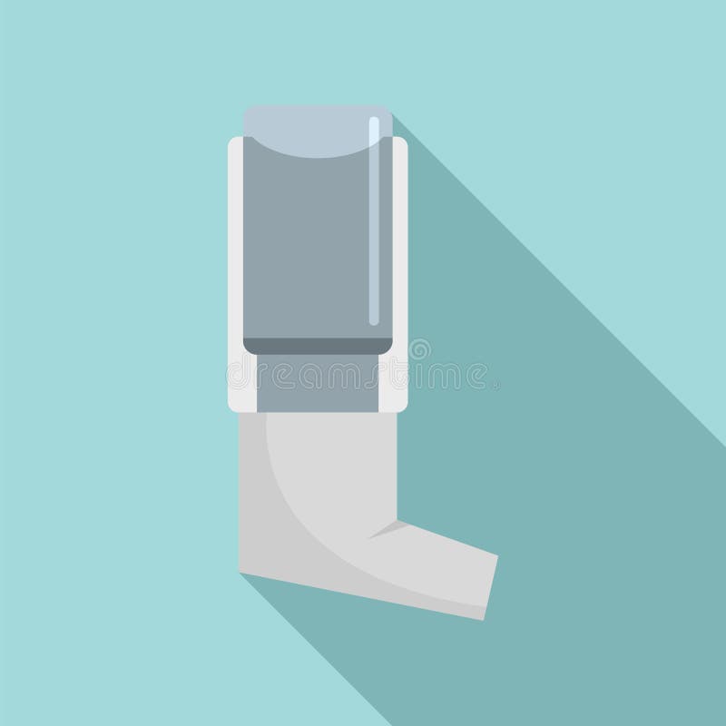 Inhaler icon, flat style stock illustration. Illustration of check ...
