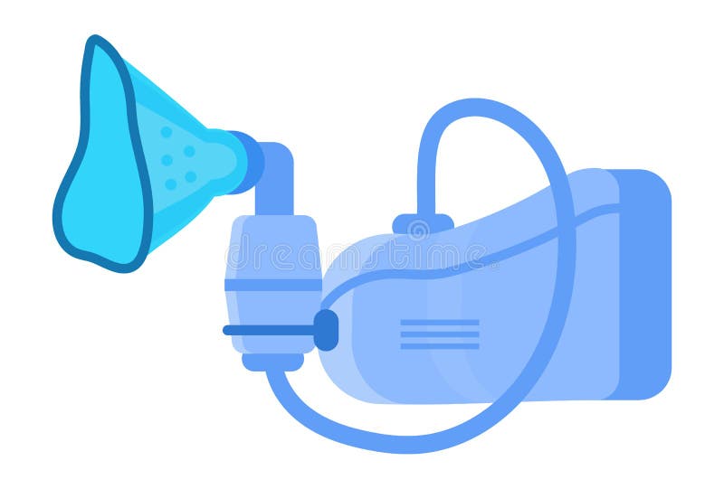 Inhaler, Nebulizer Icon Vector. Equipment for Bronchitis Treatment ...