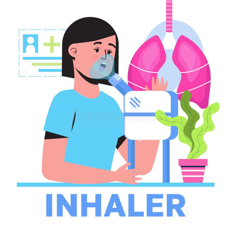 Inhaler, Nebulizer Using by Patient Suffering Bronchial Asthma ...