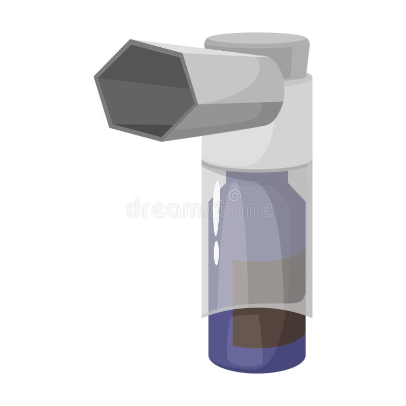 Inhaler Vector Icon.Cartoon Vector Icon Isolated on White Background ...