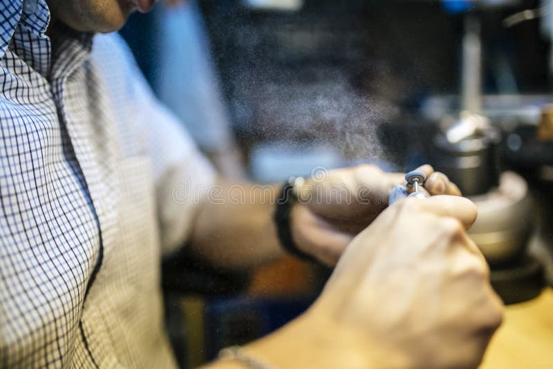 Dust Particles Flying Around during Work Stock Photo - Image of lungs ...