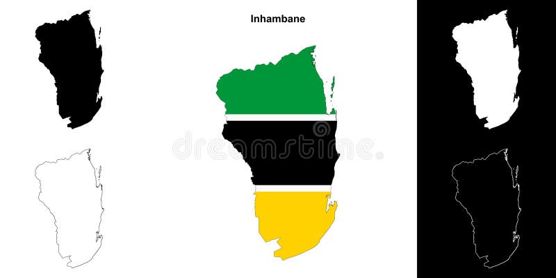 Inhambane outline map stock vector. Illustration of border - 356521281
