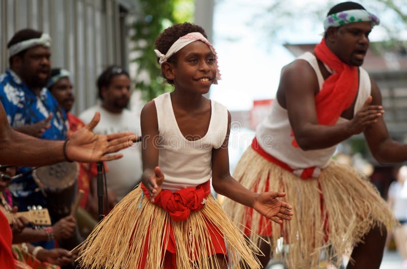 De Inheemse Cultuur Toont In Queensland Australië Stock Afbeelding ...