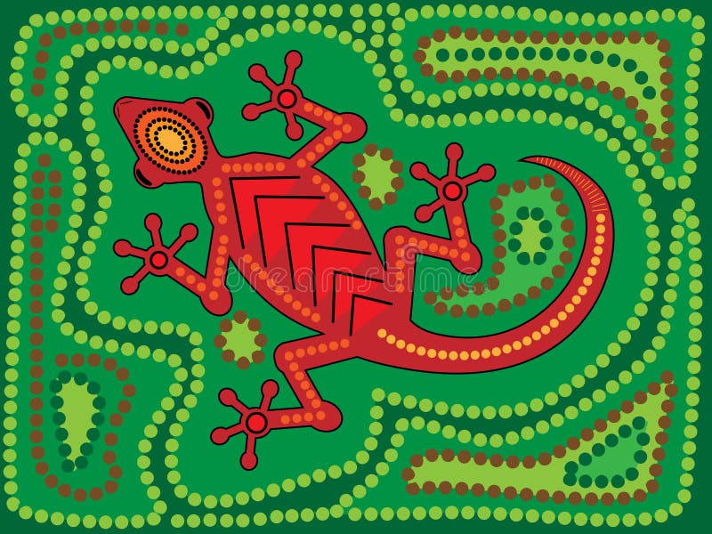 Inheemse Hagedis vector illustratie. Illustration of inboorling - 4951752