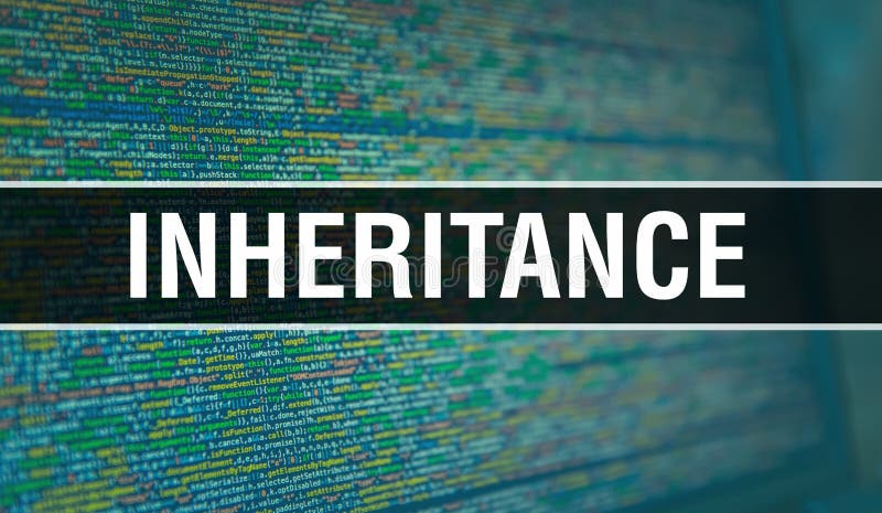 Inheritance With Binary Code Digital Technology Background Abstract Background With Program