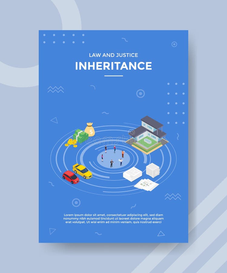 Inheritance Concept for Template Banner and Flyer with Isometric Style ...