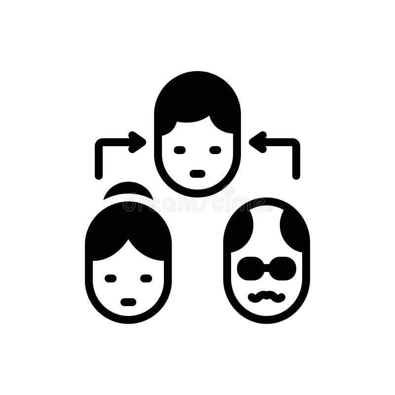 Black Solid Icon for Inheritance, Heritage and Old Age Stock ...