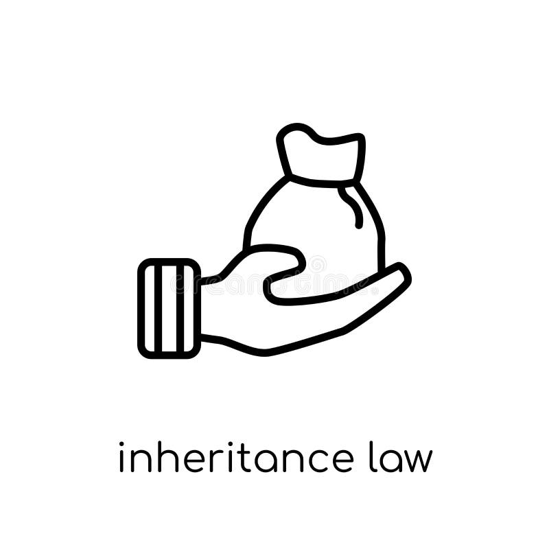 Outline Inheritance Law Vector Icon Isolated Black Simple Line Element